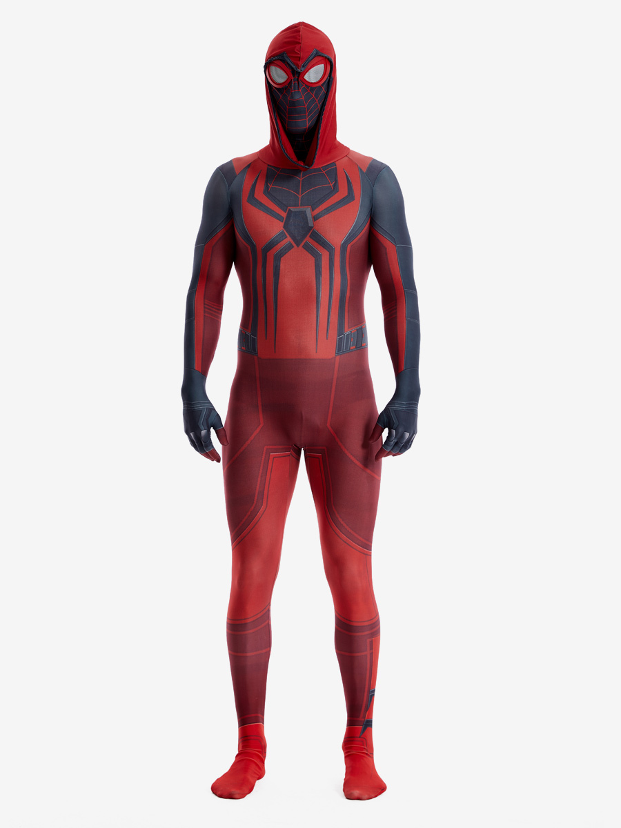 Spider Man Miles Morales Crimson Cowl Cosplay Suit - Cosplayshow.com