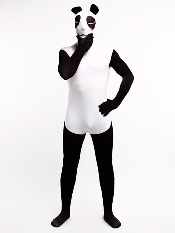 Trajes Zentai para adultos sexys de Panda color negro licra spandex con ...